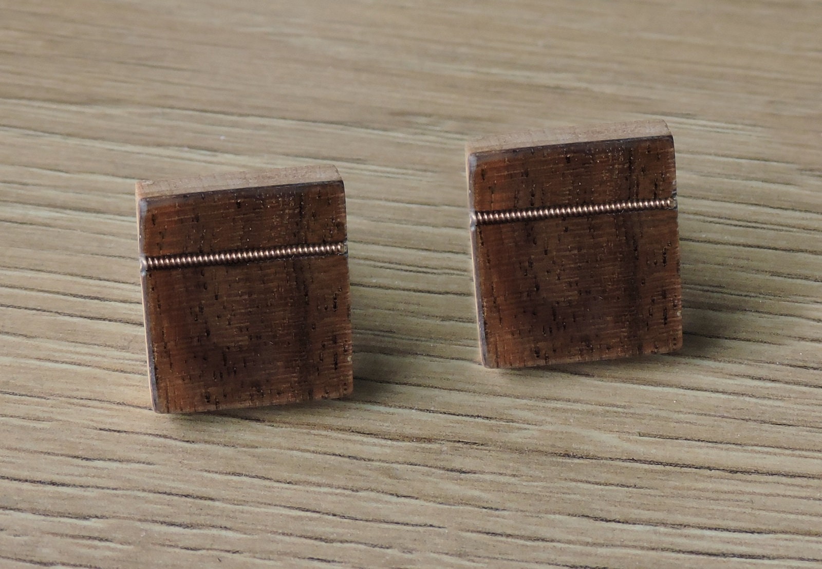 The Guitarist Walnut Cufflinks Handmade Wooden Guitar String Cuff Links ...