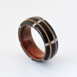 Guitar String Ring Bespoke Order Handmade Wooden Fretboard Ring ...