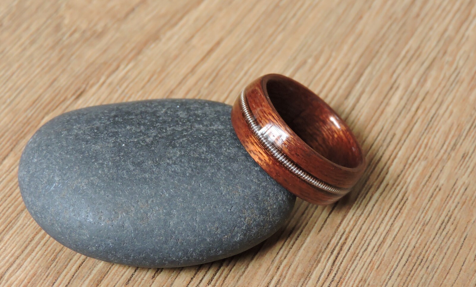 Handmade Guitar String Ring. Bentwood Ring Mahogany With - Etsy UK