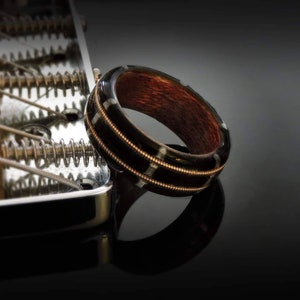 Guitar String Ring Bespoke Order Handmade Wooden Fretboard Ring ...