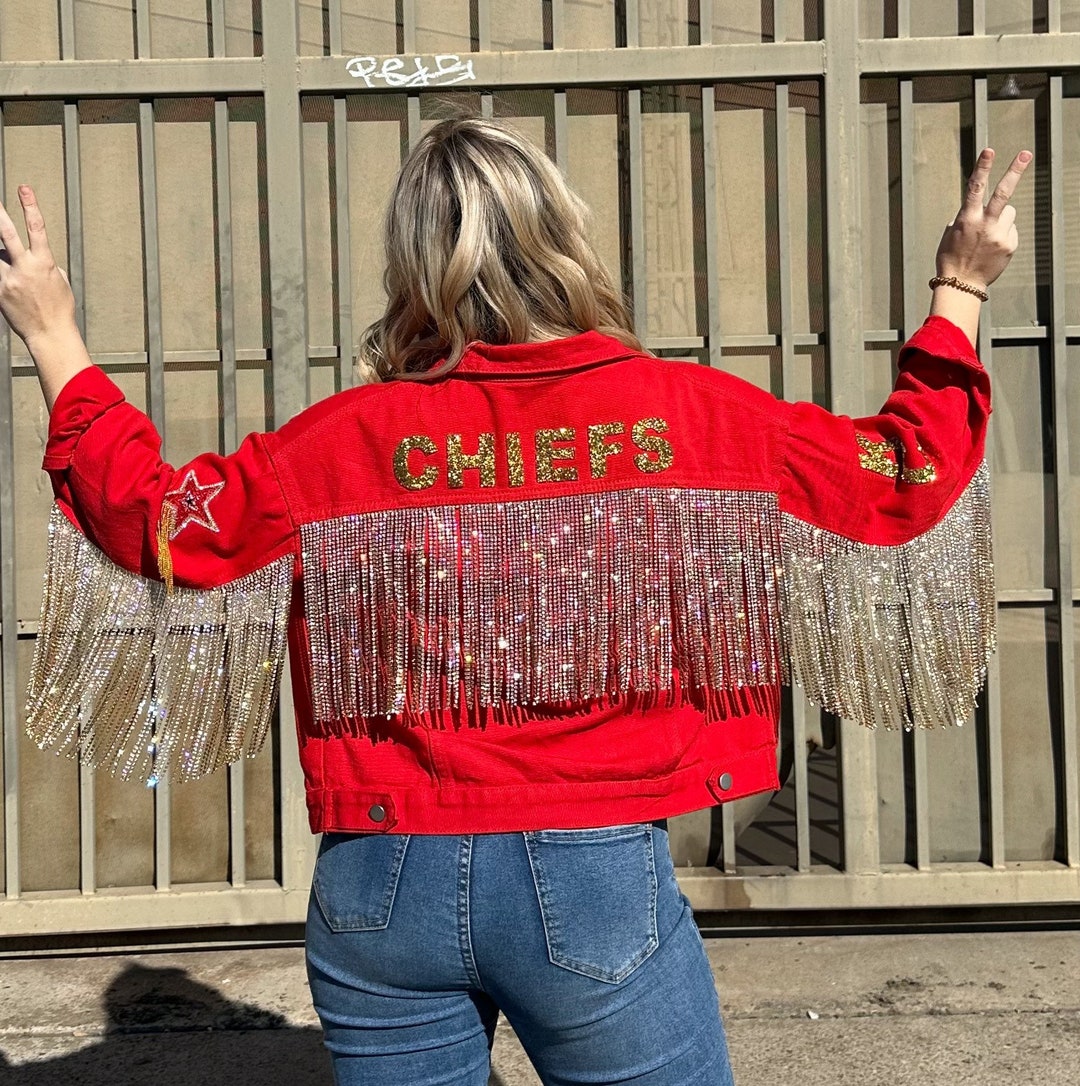 Kansas City Chiefs Custom Rhinestone Jacket | KC Cheifs Custom Jacket ...