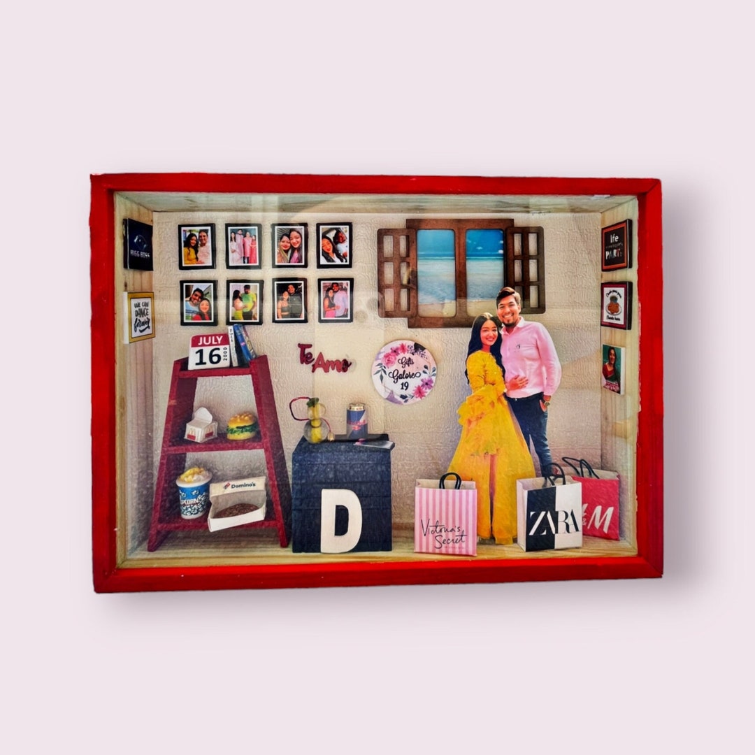 Custom Photo Gift, 3D Miniature Box, Shadow Box Custom Wedding ...