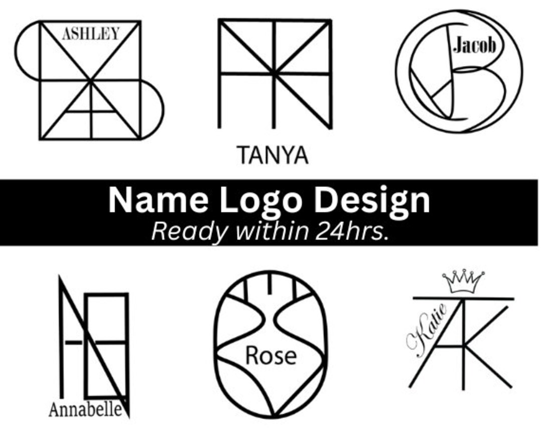 Custom Name Logo Design, Minimalist Logo, Name Logo, Monogram Name Logo ...