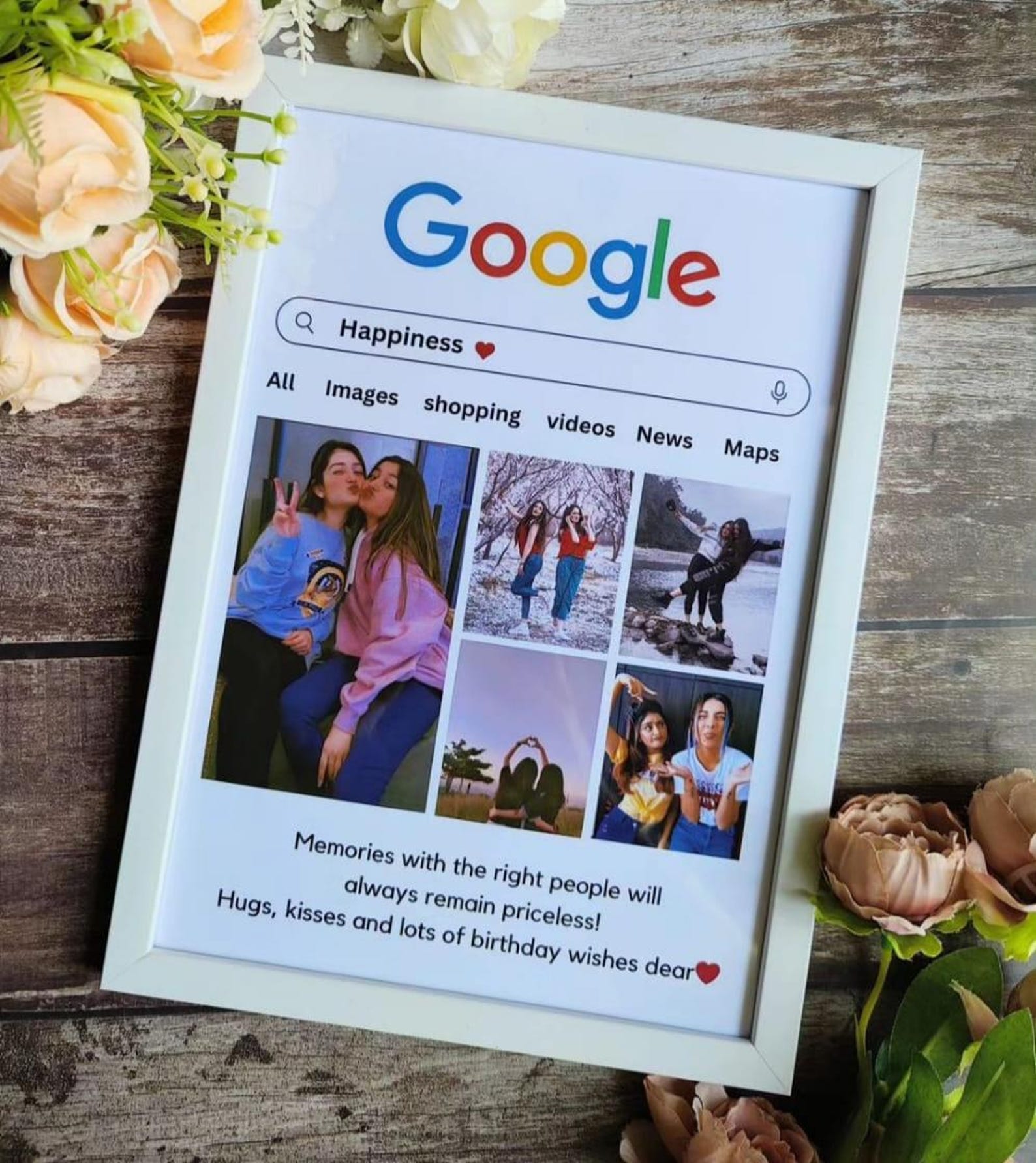 Personalized Photo Calendar Gift Frame Custom Picture Collage With Date ...