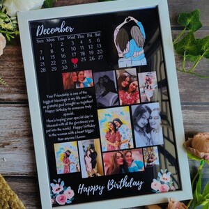 Personalized Calendar Photo Frame Photo Collage Memorial Gift Wall ...