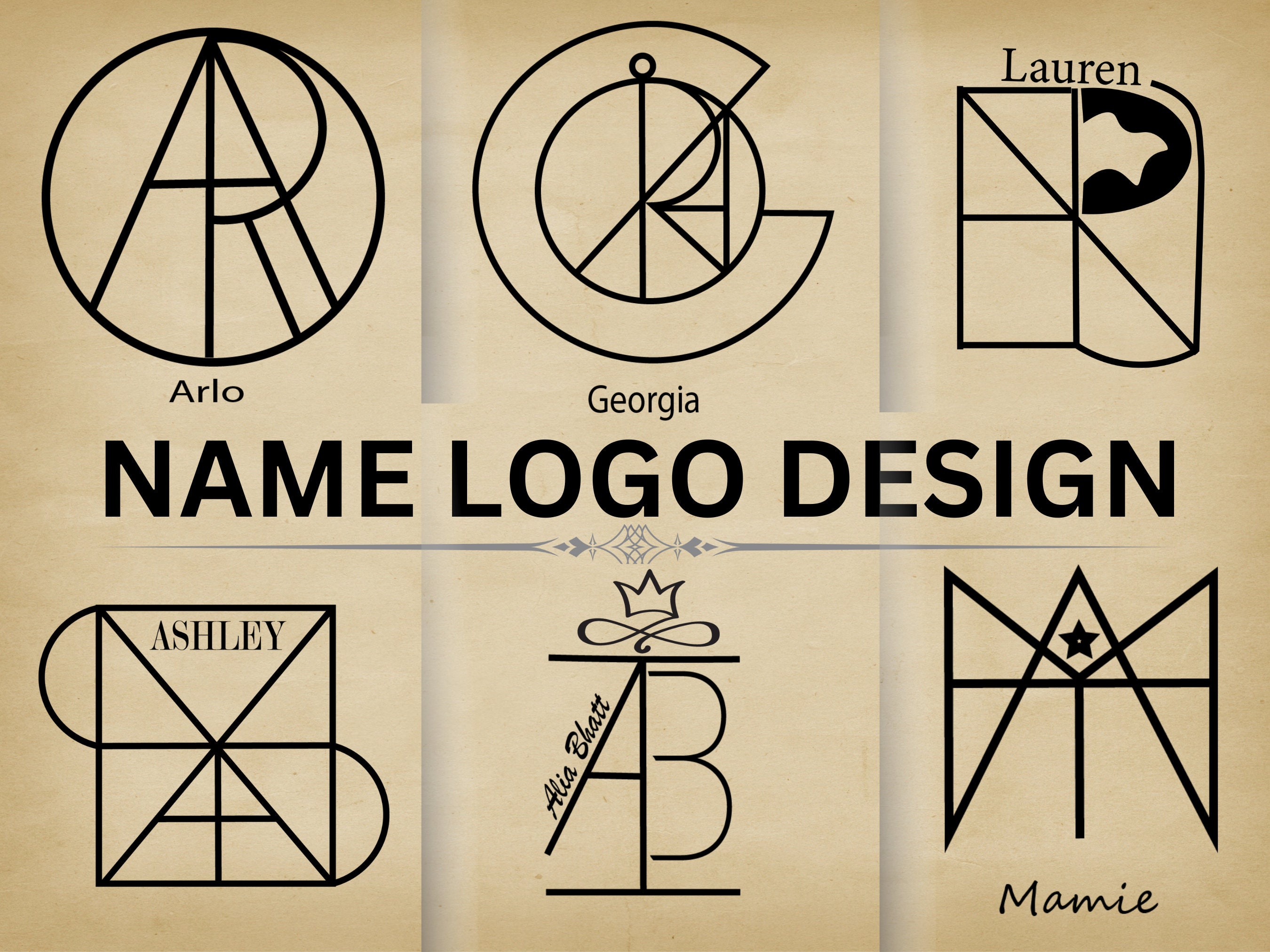 Custom Name Logo Design, Minimalist Logo, Name Logo, Monogram Name Logo ...