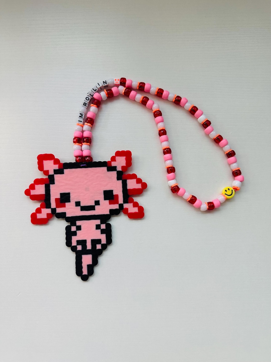 Axolotl Perler Necklace - Etsy