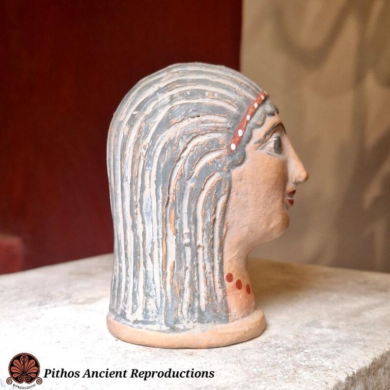 Miniature Reproduction of an Etruscan Woman's Face. Made Using the Same ...