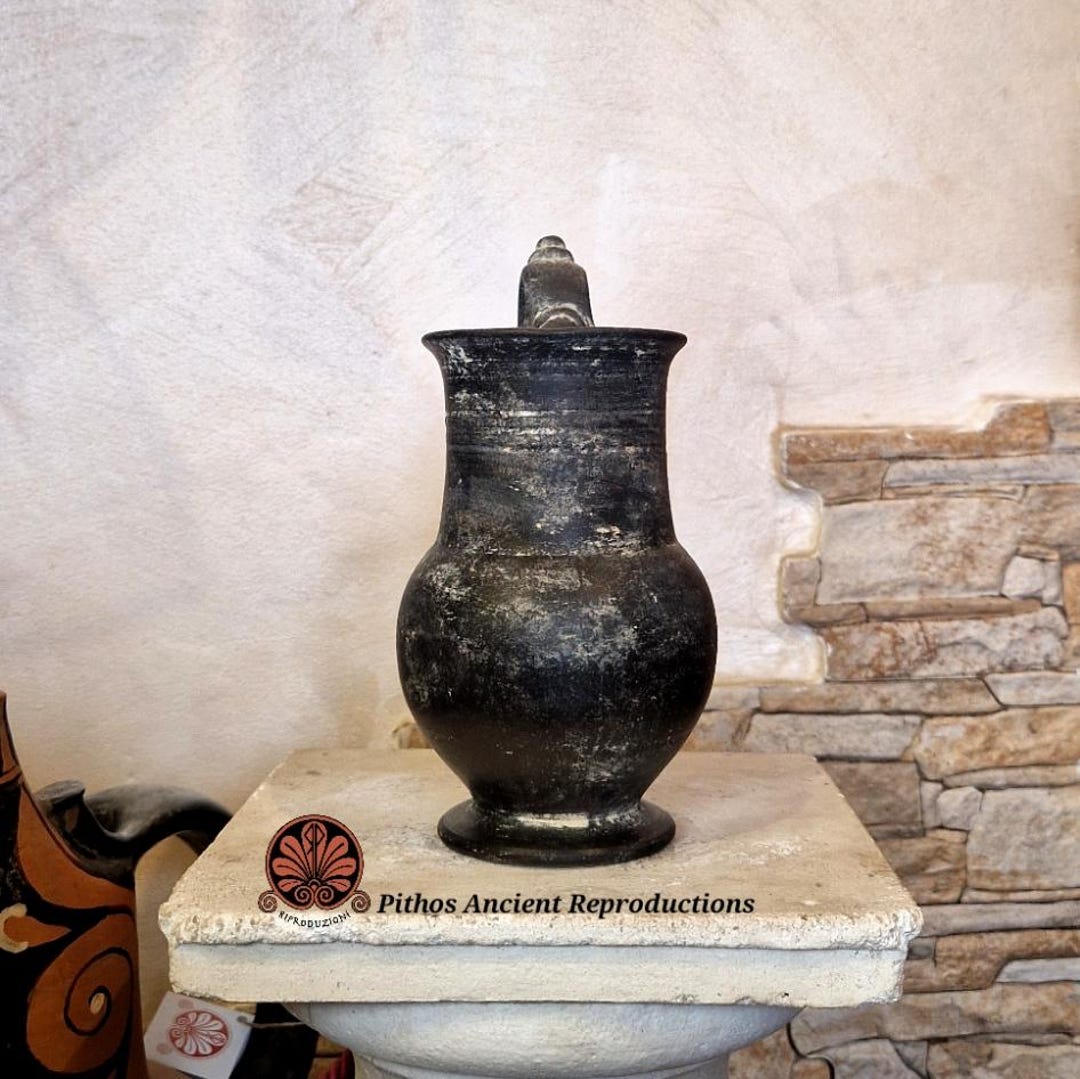 Reproduction of Olpe Etruscan Vase in Bucchero. Made With the Same ...