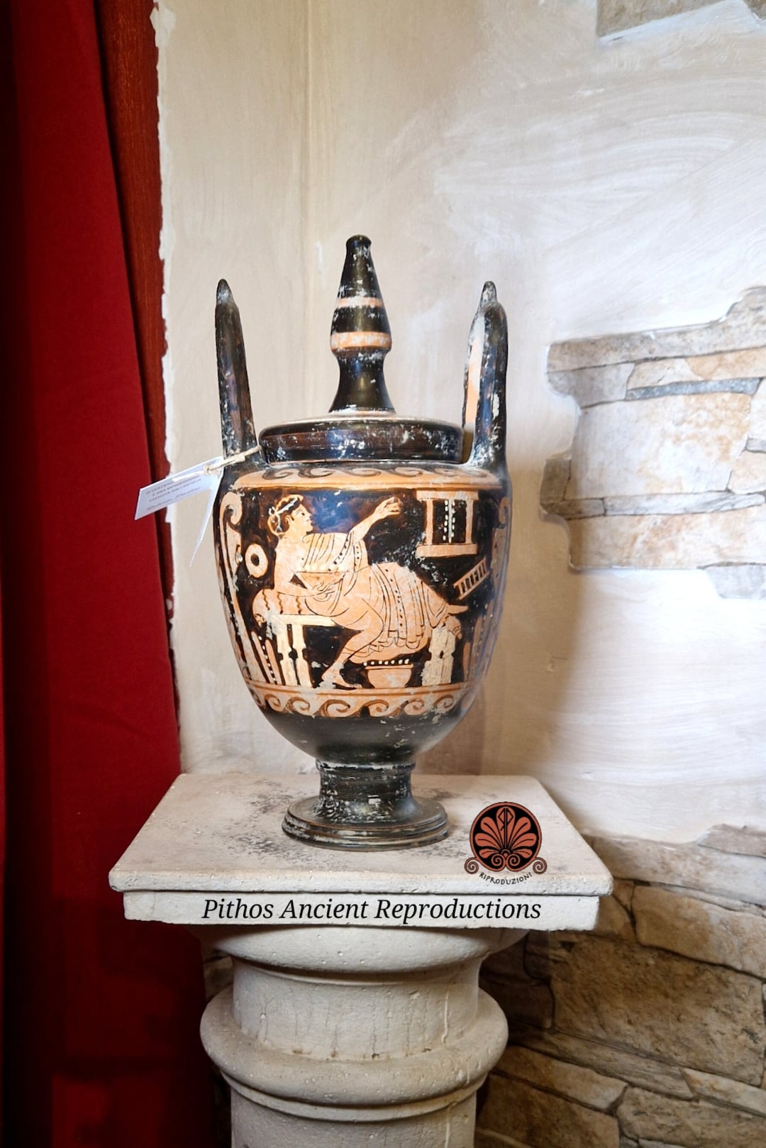 Reproduction of Apulian Red-figure Lebes Gamikos Vase. Height - Etsy