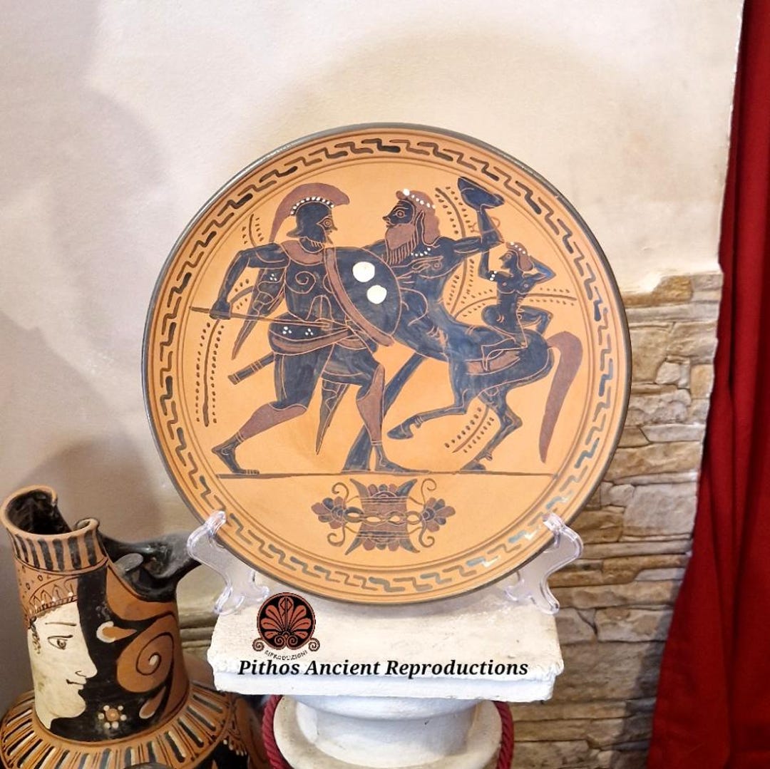 Reproduction of a Black-figure Plate, Made With the Same Techniques ...