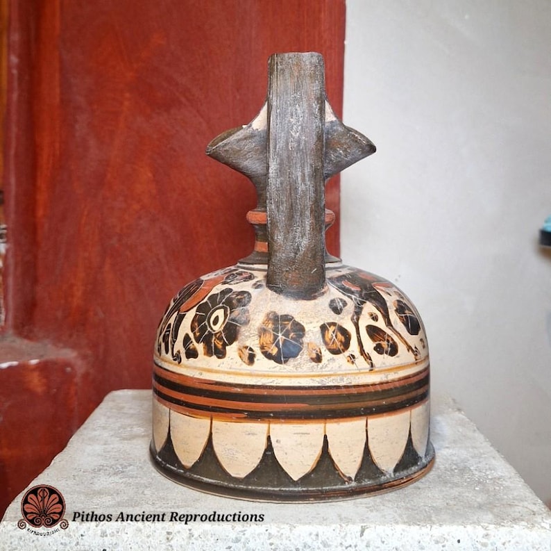 Reproduction of an Etruscan Corinthian Black-figure Trilobed Oinochoe ...