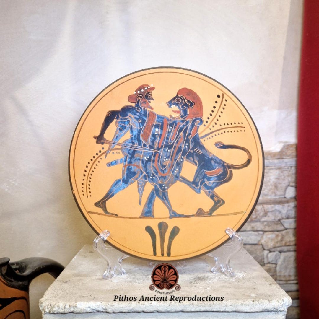 Reproduction of a Black-figure Plate. Made With the Same Techniques ...
