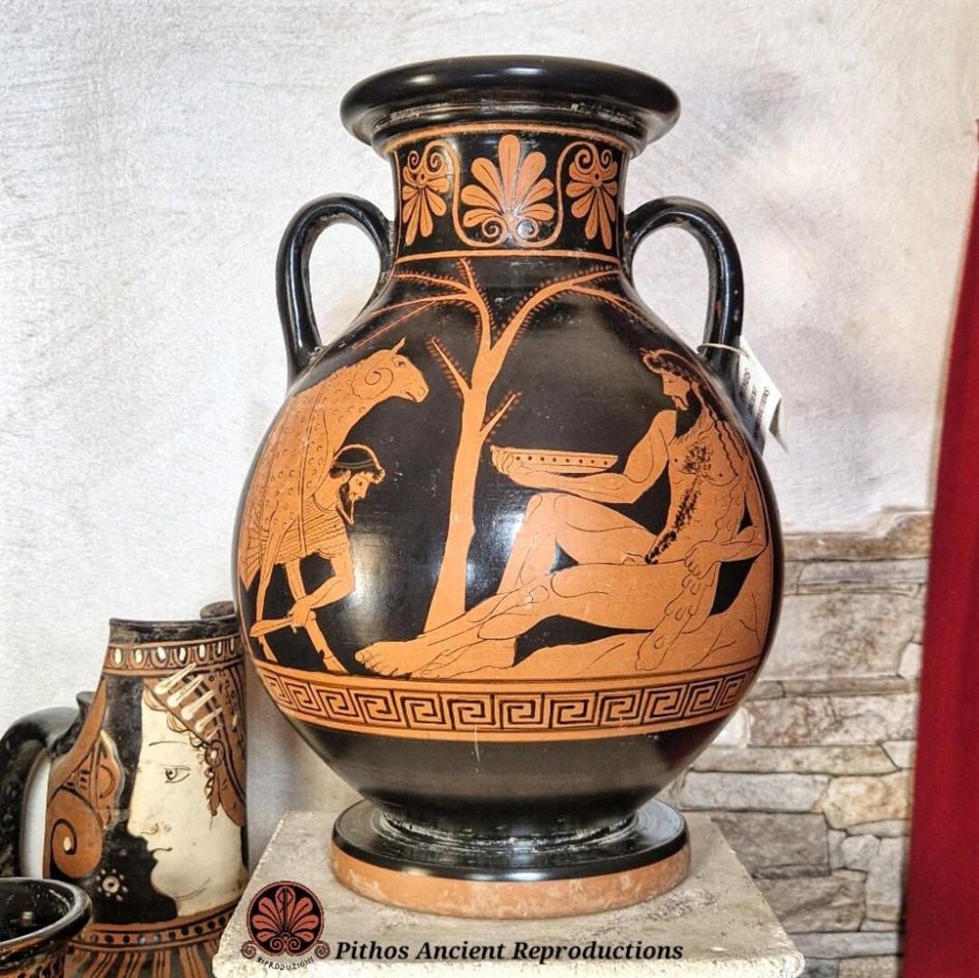 Reproduction of a Red-figure Pelike Vase. Made Using the Same Ancient ...