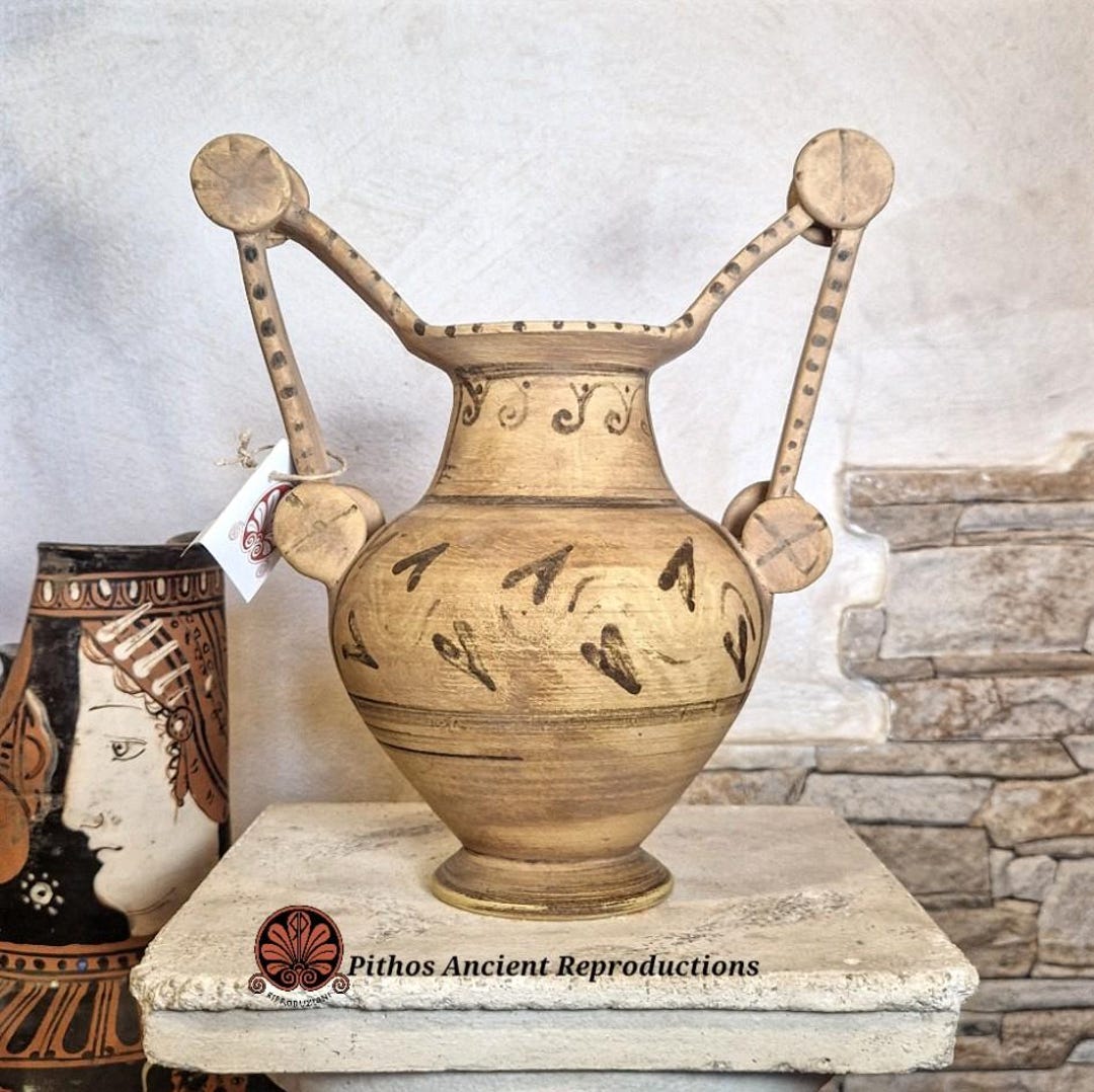 Reproduction of a Black-figure Messapian Trozzella Vase. Made With the ...