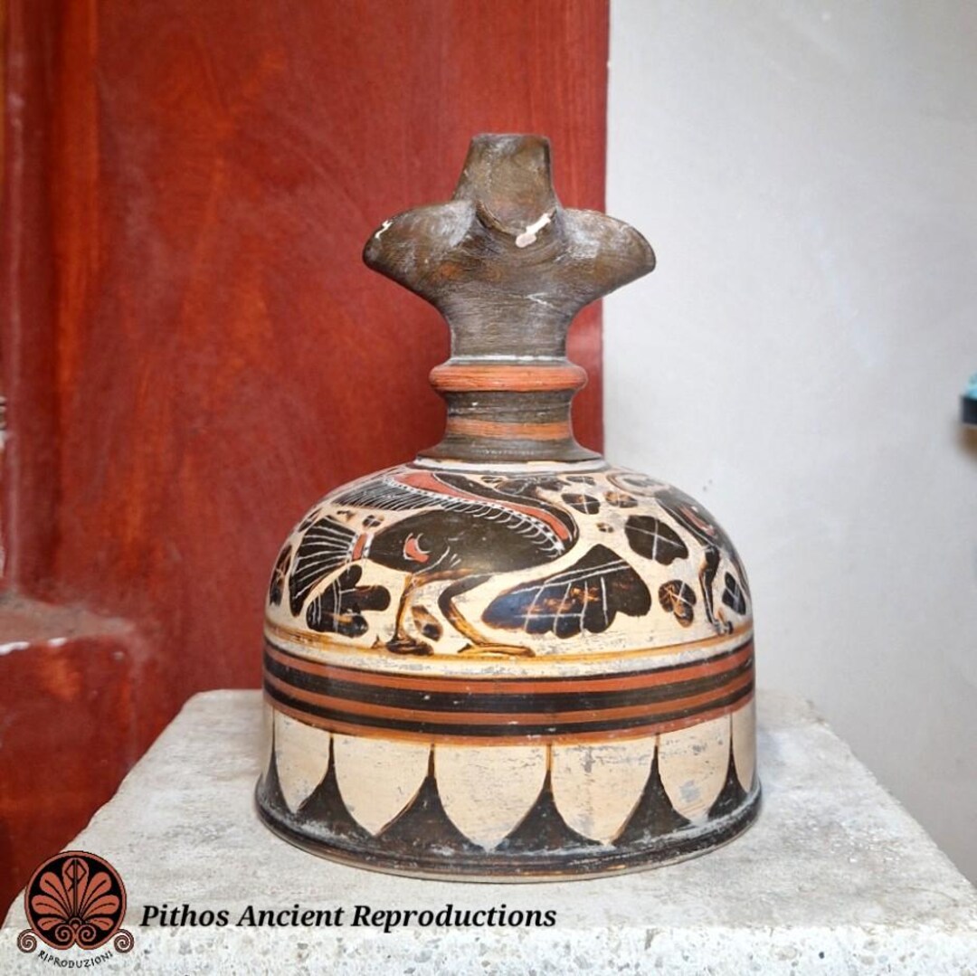 Reproduction of an Etruscan Corinthian Black-figure Trilobed Oinochoe ...