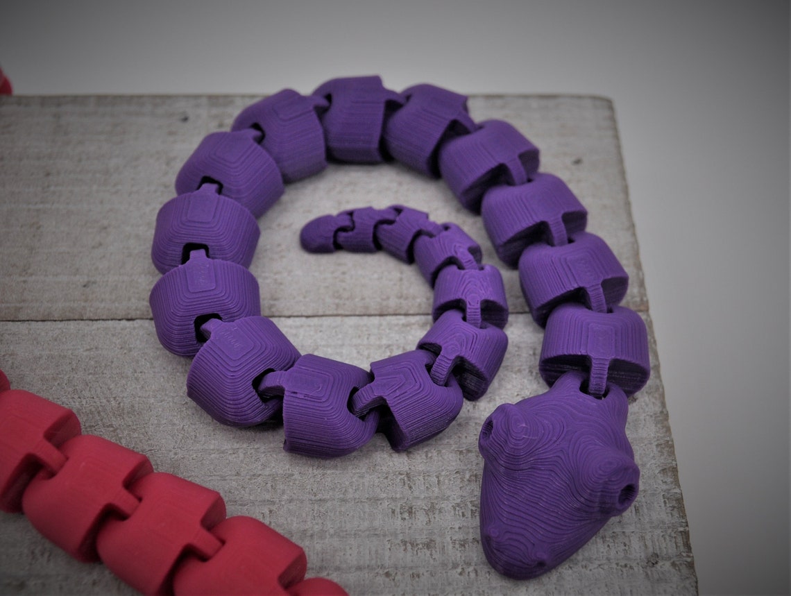 Flexi-Snake Toy Viper Toy Snake Toy/Knick Knack 3D Printed | Etsy