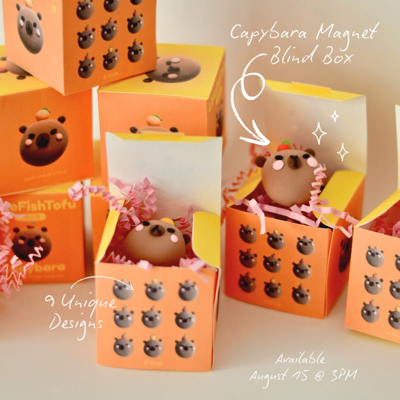 Foam Clay Capybara Magnet Blindbox - Etsy