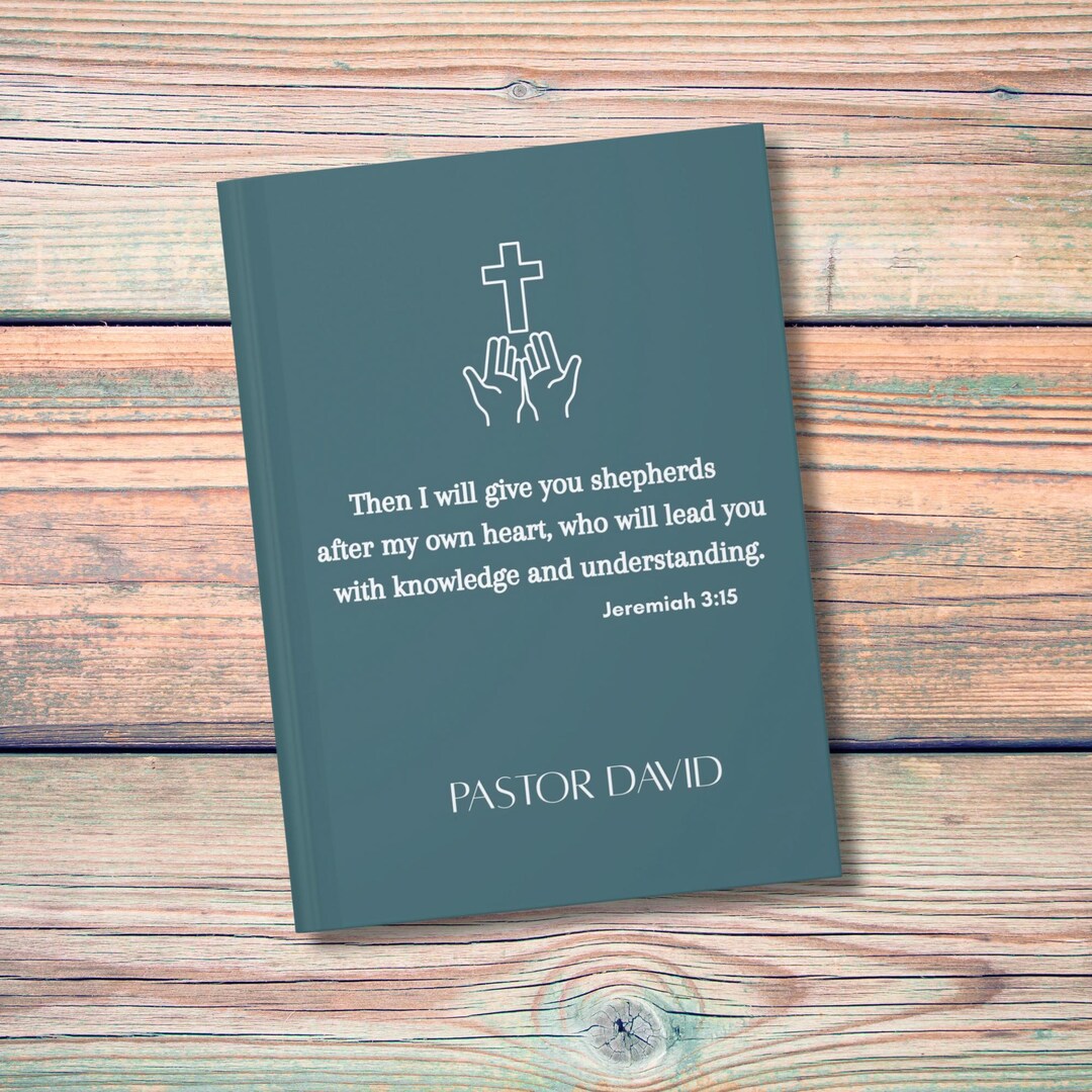 Pastor Gift Journal Personalized, Bible Verse Journals Minister Gifts ...