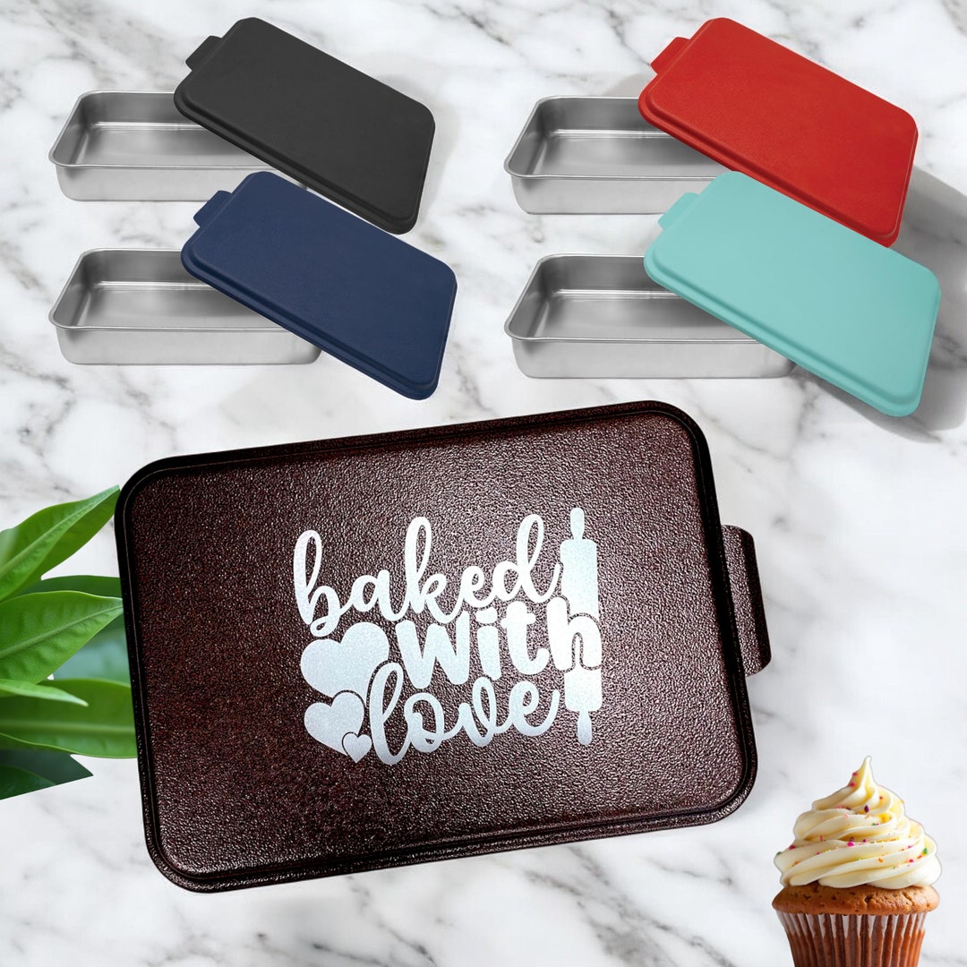 Cake Pan With Lid Laser Engraved Custom Personalized Kitchen Gift for ...