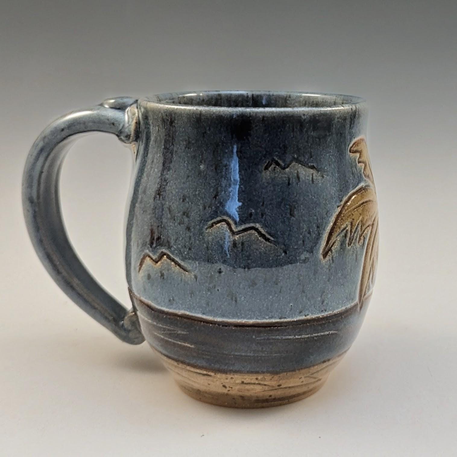 Pine Island Beach Mug - Handmade Stoneware Mug - Beach Theme - Etsy