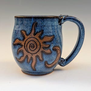 Sun and Moon Stoneware Pottery Mug - Etsy