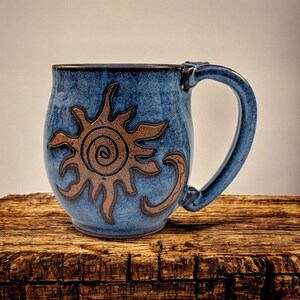 Sun and Moon Stoneware Pottery Mug - Etsy