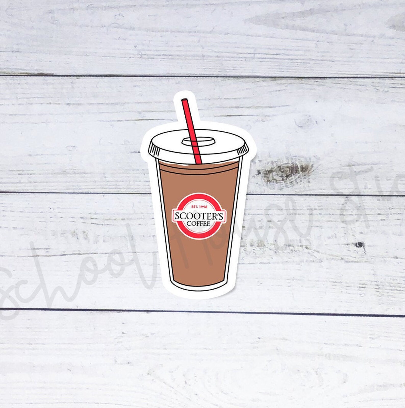 Scooter's Coffee Vinyl Sticker WATERPROOF Water Bottle | Etsy