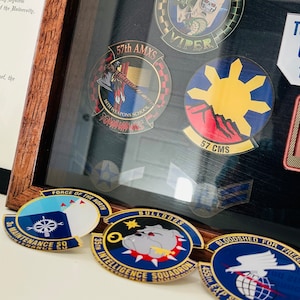 Military Patch, Rank, and Insignia, Ribbon Rack, Acrylic Shadow Box ...