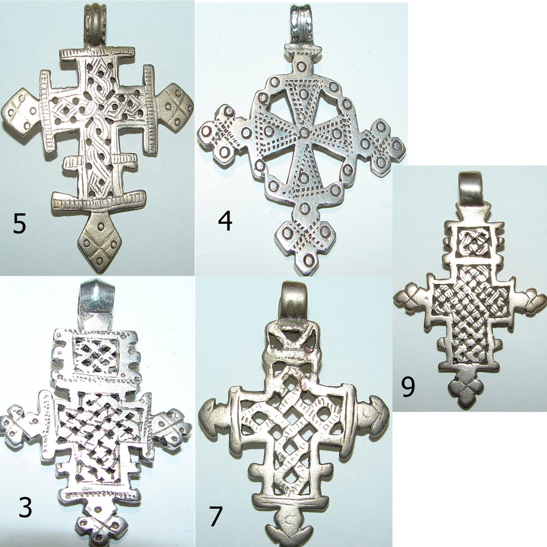 Vintage Ethiopian Sterling Silver Cross Pendant Handmade - Etsy