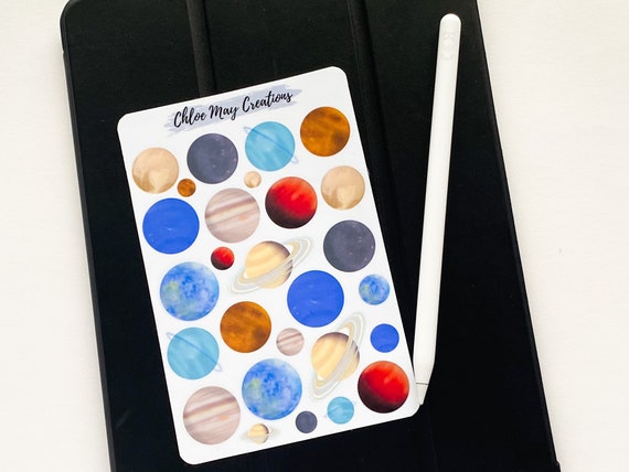 Solar System Planet Sticker Sheet - Etsy