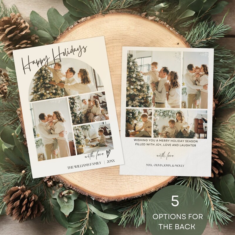 Holiday Card Template - Etsy