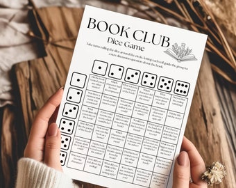 Book Club Dice Game, Printable Reading Group Discussion Questions, Easy ...
