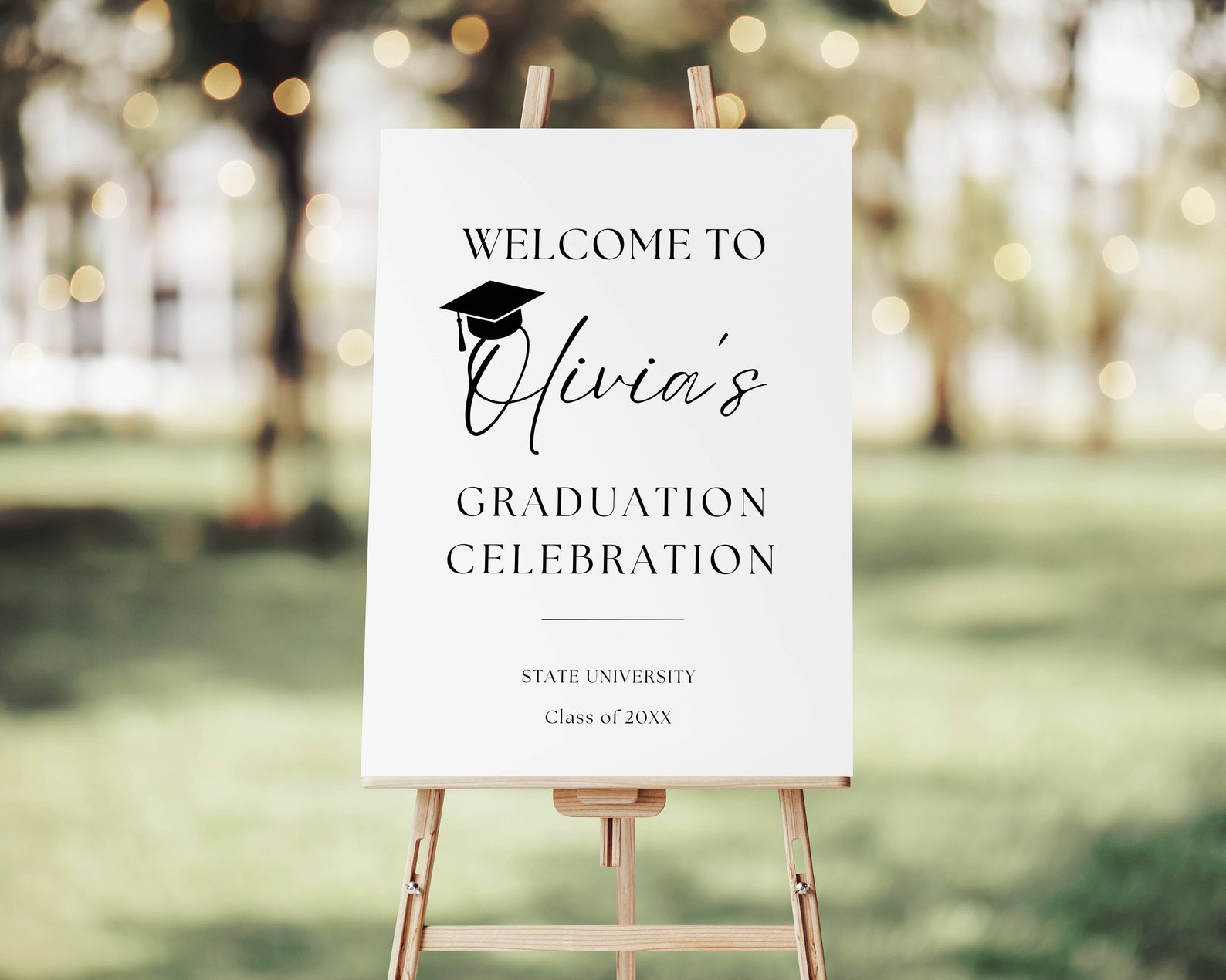 Graduation Welcome Sign Template, Graduation Party Welcome Sign Modern ...