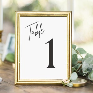 Minimalist Wedding Seating Chart With Table Numbers Bundle, Editable ...