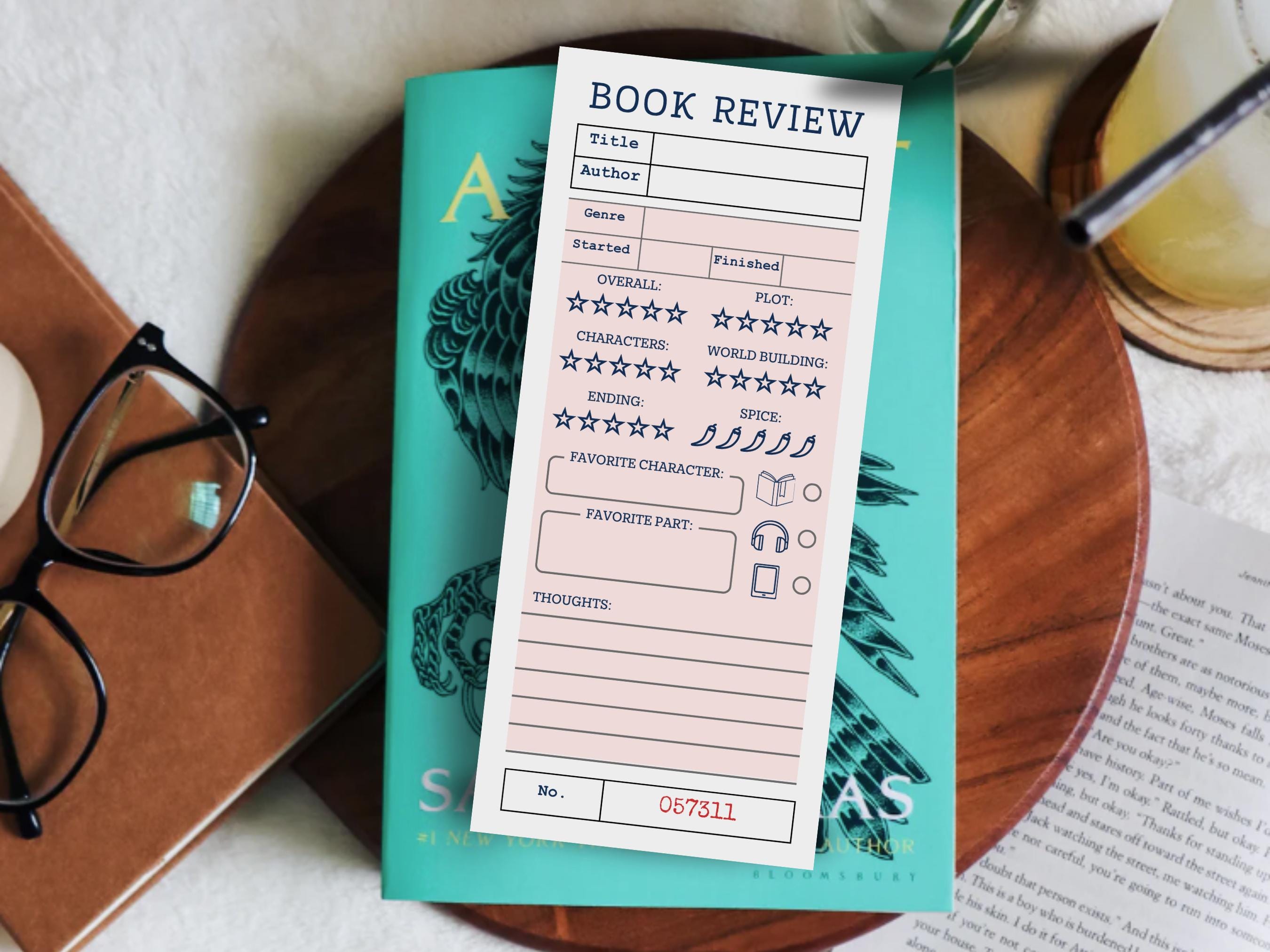 Book Review Bookmark Template, Book Club Discussion Game Bookmark, Book ...