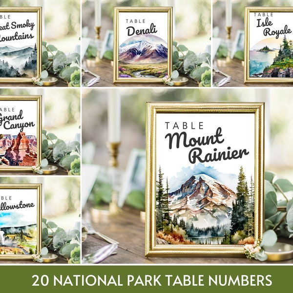 Mountain Table Numbers - Etsy
