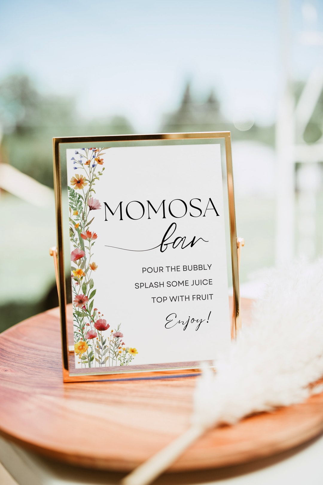 Mimosa Bar Sign, Modern Mimosa Cocktail Print, Mimosa Sign, Brunch ...