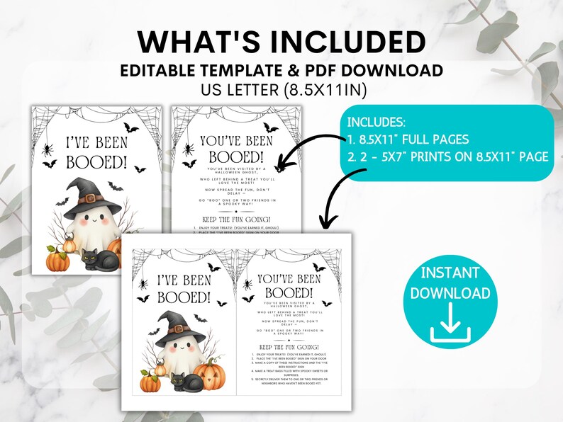 You've Been Booed Printable, We've Been Booed Halloween Game, Booed ...