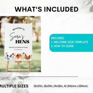 Editable Hens Party Welcome Sign Template, Bachelorette Welcome ...