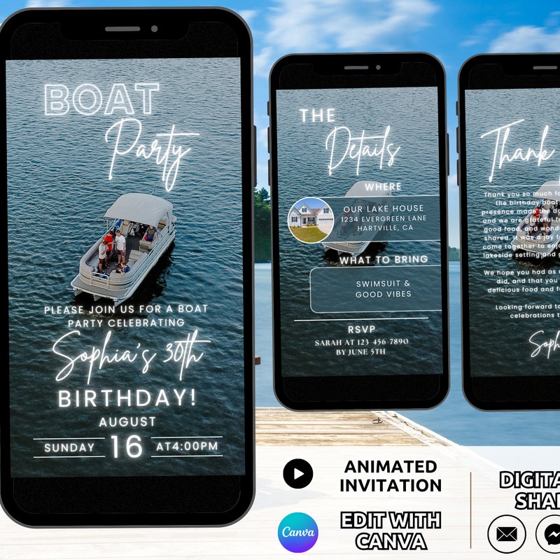Boat Invitations - Etsy