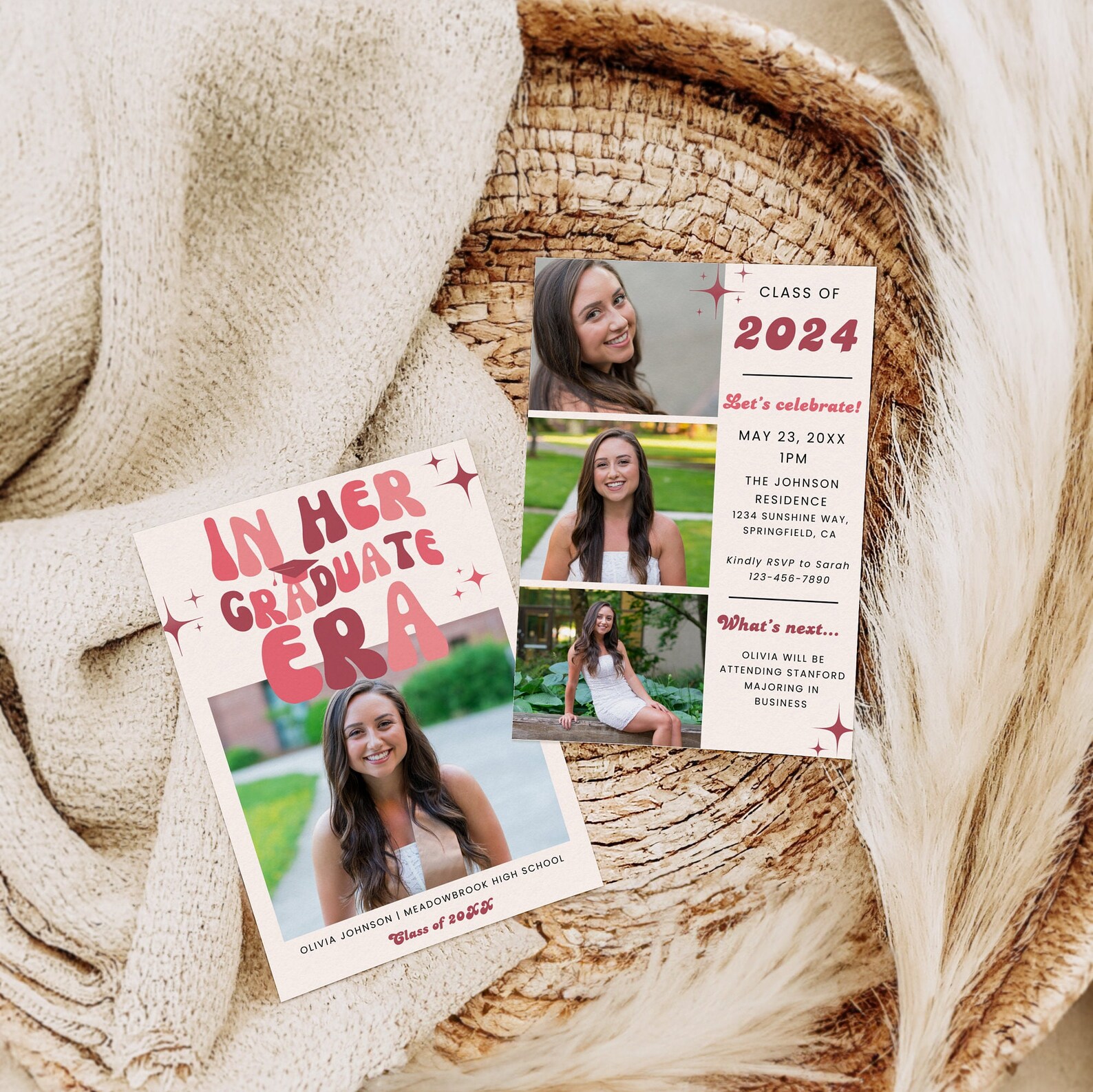 Grad Era Graduation Invitation Template, Senior Graduate Announcement ...