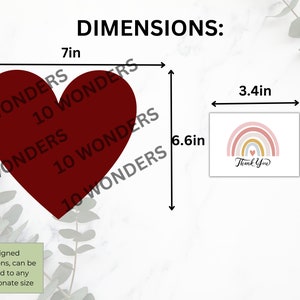 Cute Heart Card Template DIY Invite for Mother's Day / - Etsy