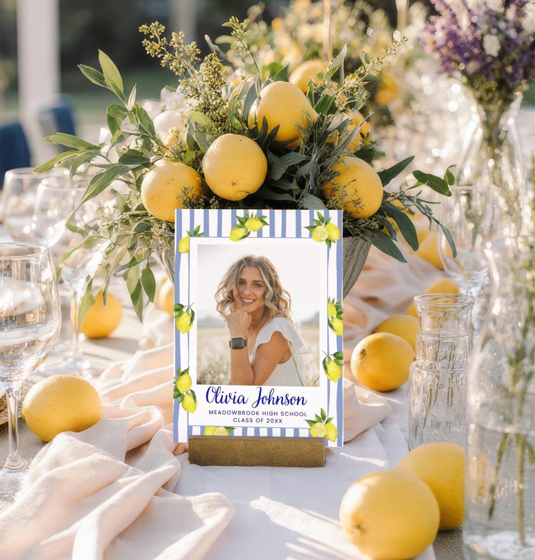 Freshly Graduated Invitation Template, Lemon Senior Graduate ...