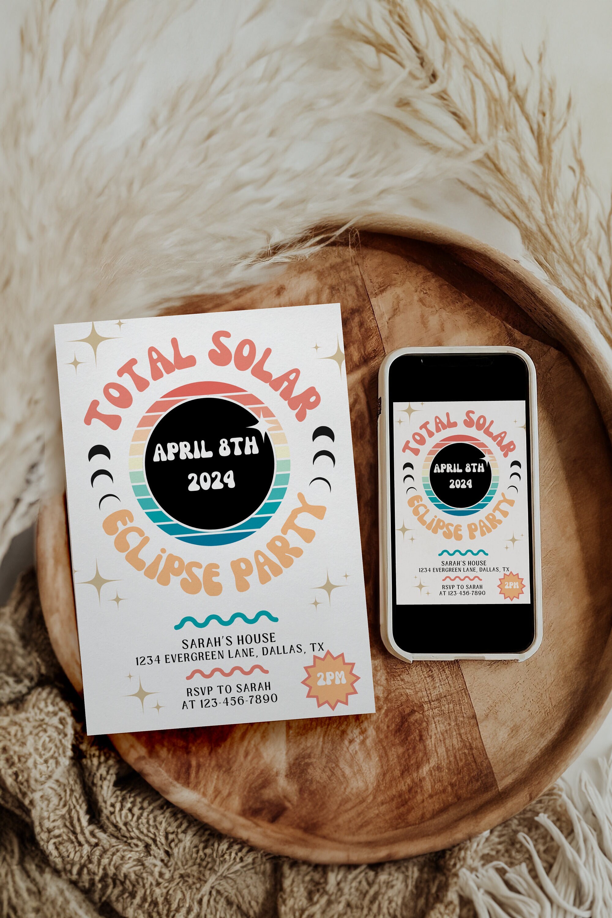 Total Solar Eclipse Party Invitation, Printable Eclipse Viewing Party ...