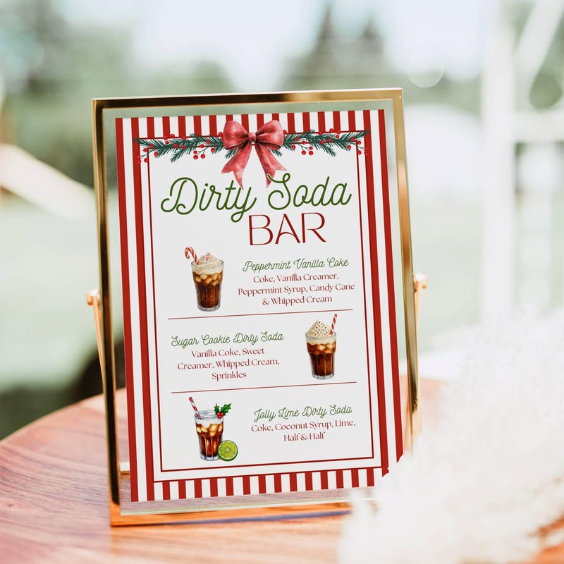 Holiday Soda Bar - Etsy
