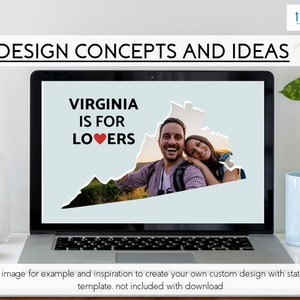 State Shaped Photo Collage Template, Digital US States Scrapbook in ...