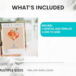 Aperol Spritz Bar Sign, Aperol Spritz Cocktail Print, Party Signature ...
