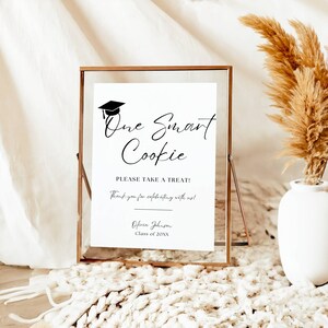 Graduation Cookie Candy Bar Sign Template, Grad Party Dessert Table ...