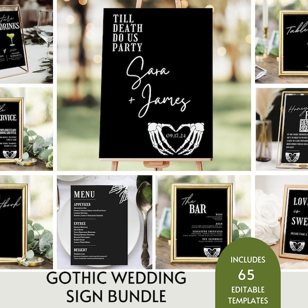 Gothic Wedding Signs - Etsy
